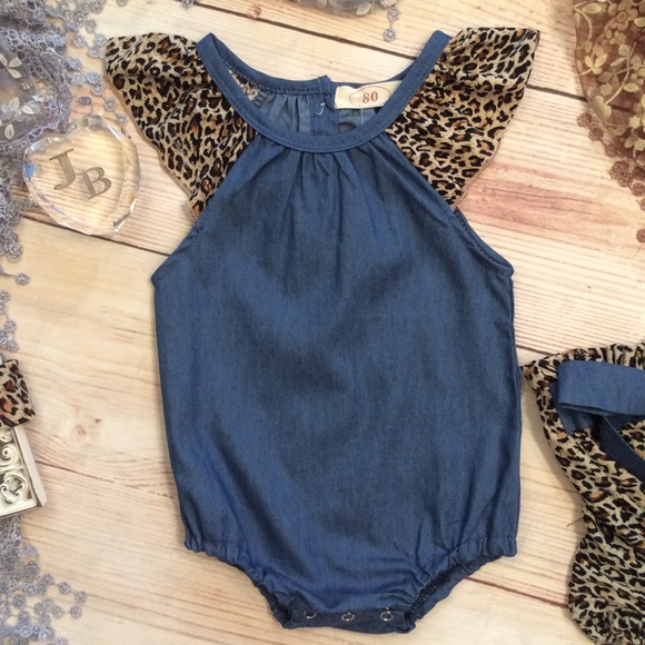 Matching Sets | Boutique Baby Girls Denim Animal Print 3pc Set | Poshmark